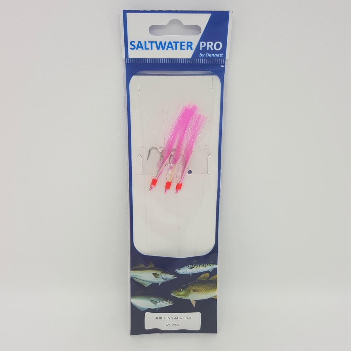 Saltwater Pro 3 Hook Pink Aurora Rigs | FishingGear.ie