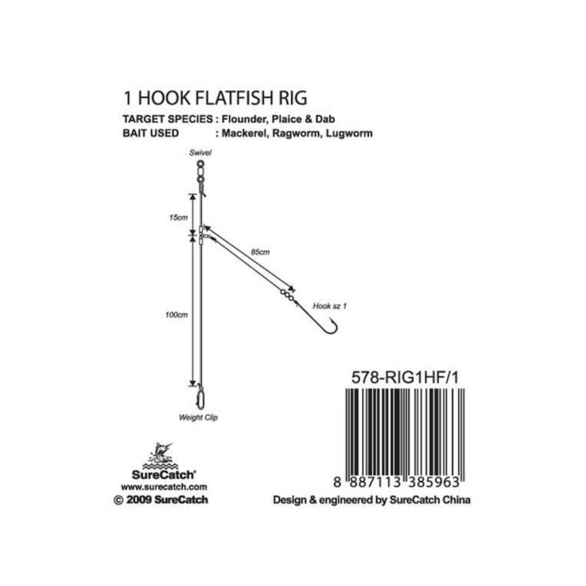 SureCatch Pro Series 1 Hook Flatfish Rig | FishingGear.ie